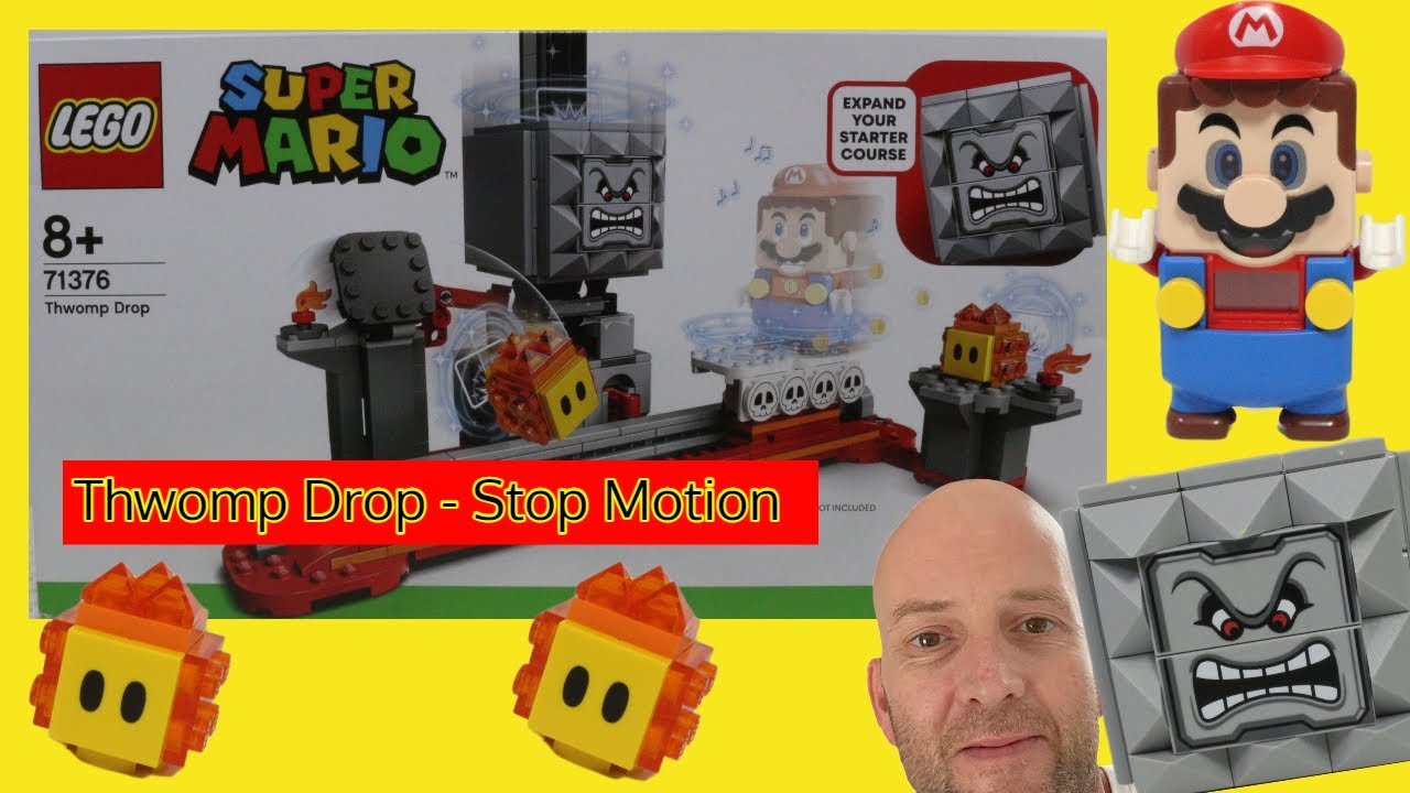 LEGO Super Mario, Thwomp Drop Expansion Set, 71376, stop motion build ...