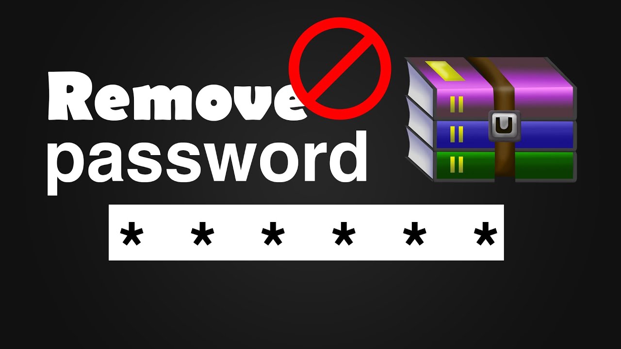 How to Remove Password from ZIP, RAR Archives | Winrar | - YouTube