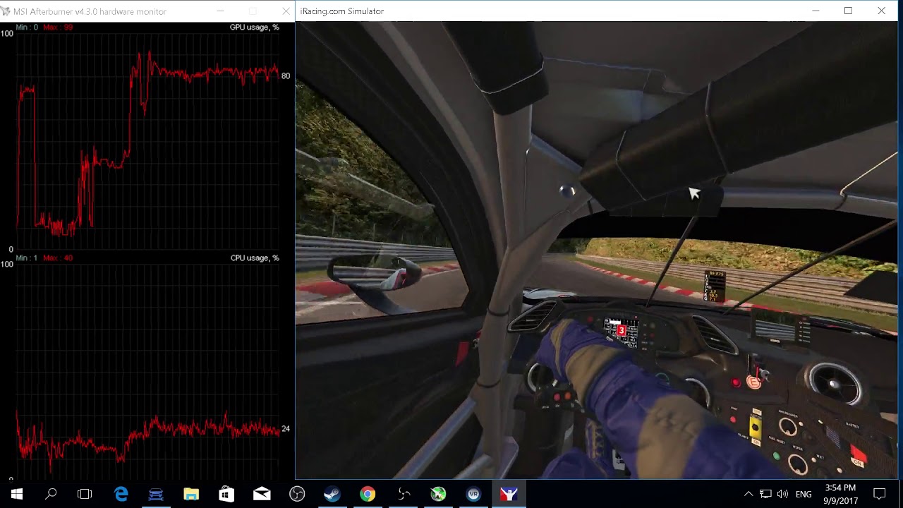 iRacing VR GPU/CPU usage - YouTube