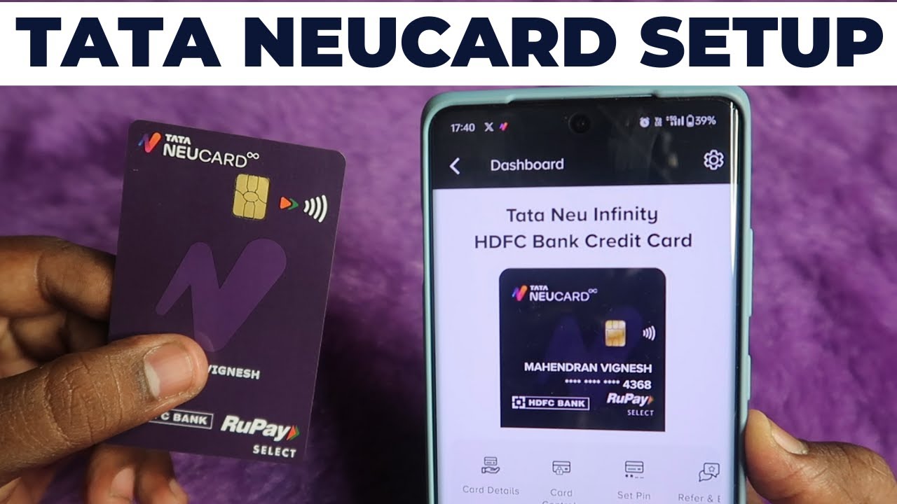 How to setup HDFC Tata Neu Infinity Credit Card using TataNeu App or HDFC MyCards App - YouTube