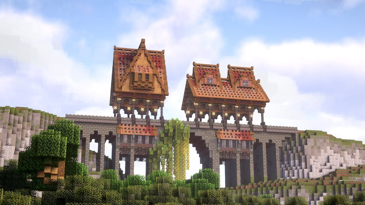 Building an Aesthetic Bridge in Minecraft- Whimsicraft - YouTube