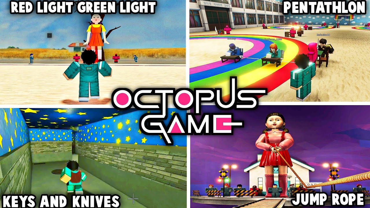 🦑Octopus Game - ALL GAMES (Full Walkthrough) - Roblox - YouTube