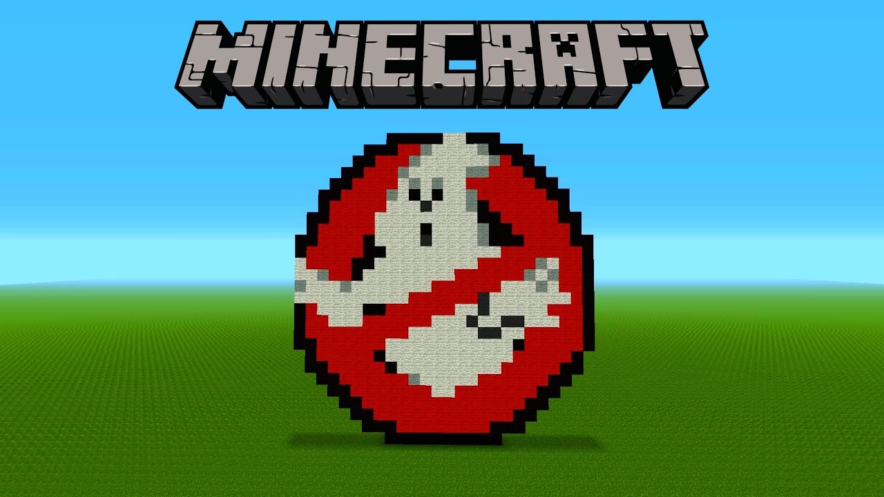 [Minecraft] how to make Ghostbusters Logo - YouTube