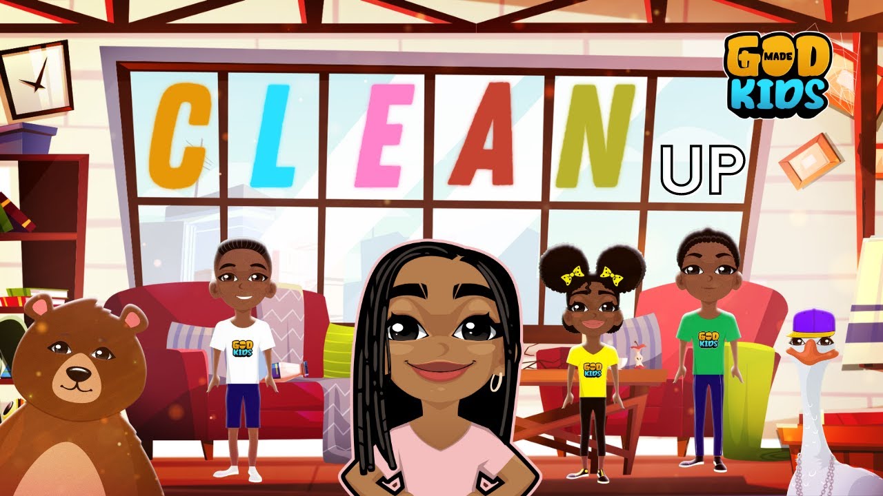 Clean Up Song | Sing with Sam Bam | GODMADE KIDS Nursery Rhymes ...