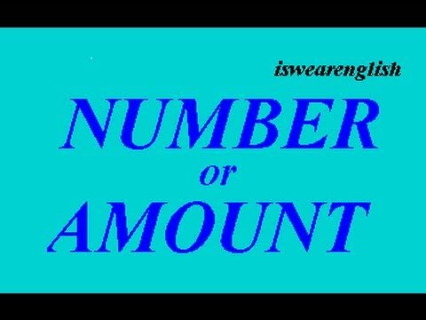 🔵 Number or Amount - The Difference - ESL British English Pronunciation ...