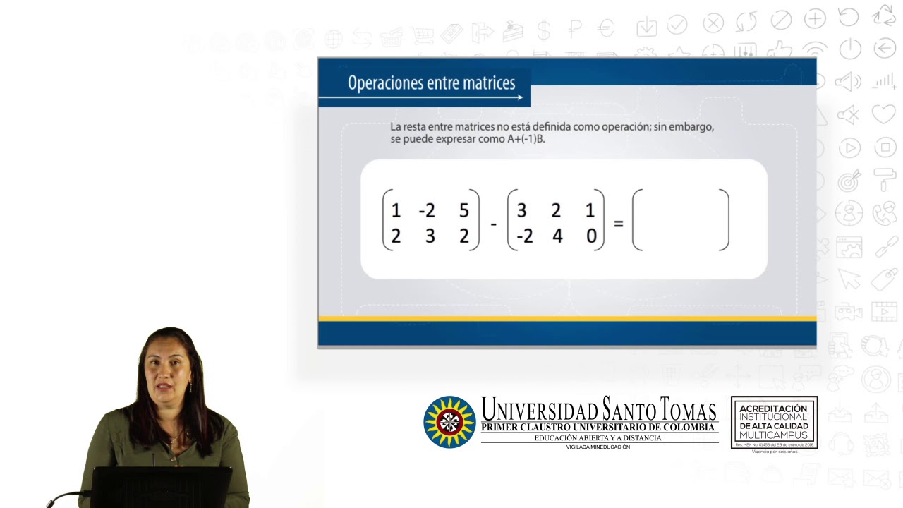 Operaciones con matrices - YouTube