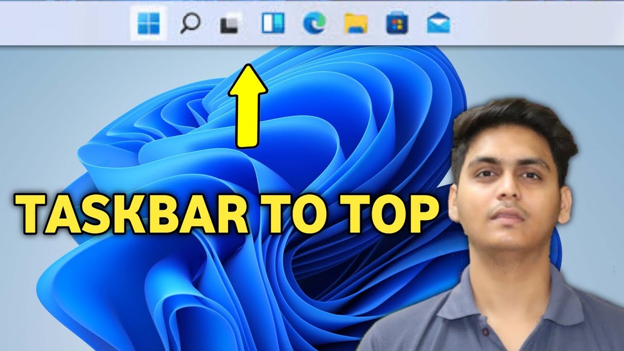 Windows 11 : Move taskbar to top | taskbar ko upar kaise kare - YouTube