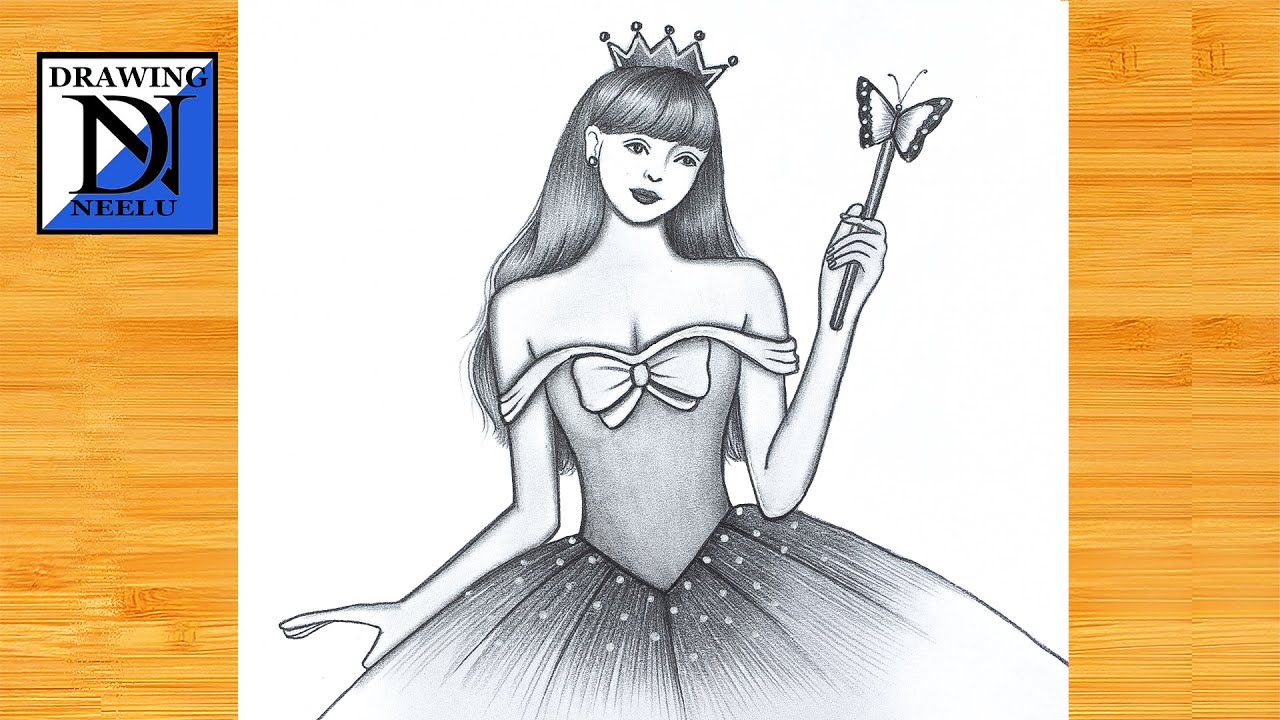 How to draw a Fairy Princess Girl || Pencil sketch for beginner ...