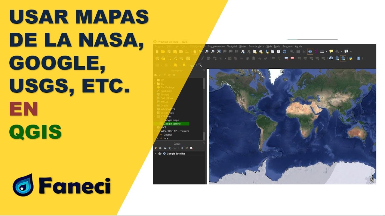 COLOCAR MAPAS DE FONDO EN QGIS DE GOOGLE, LA NASA, USGS, ETC CON QUICK MAP SERVICES - YouTube