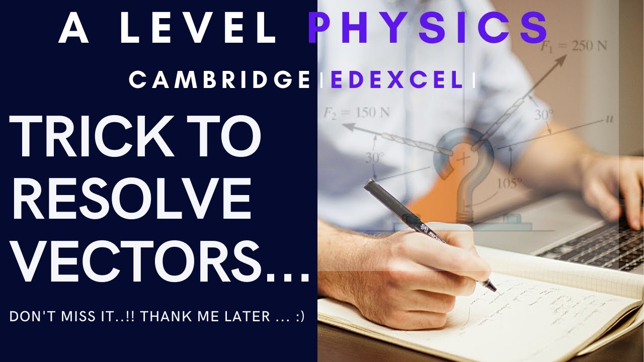 Simple Trick to Resolve Vectors into components - #ALevelPhysics - YouTube