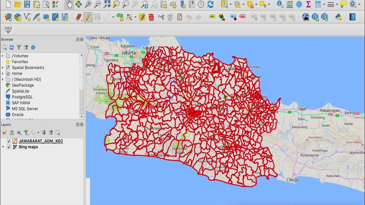 Opening Shapefile & Basemap Using QGIS - YouTube