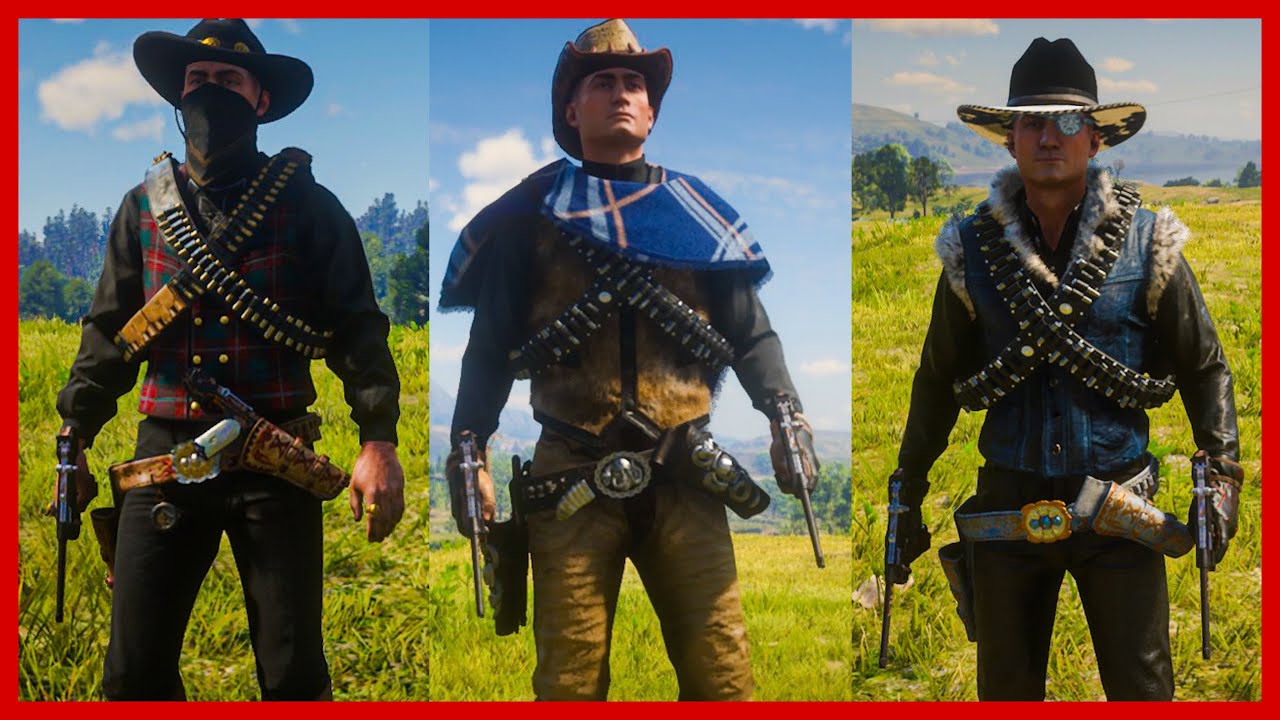 Red Dead Online Top Hot Wanted Outlaws Outfits - YouTube