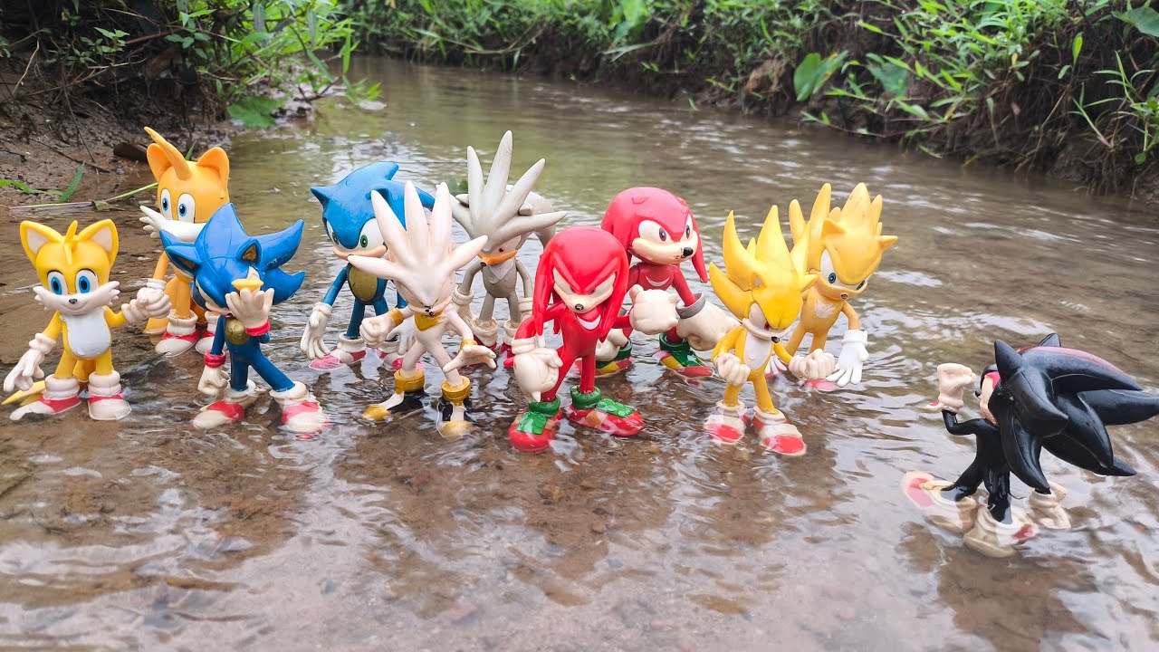 Sonic the hedgehog action figure :Sonic/knukles/Super sonic/Prime/Jaks ...