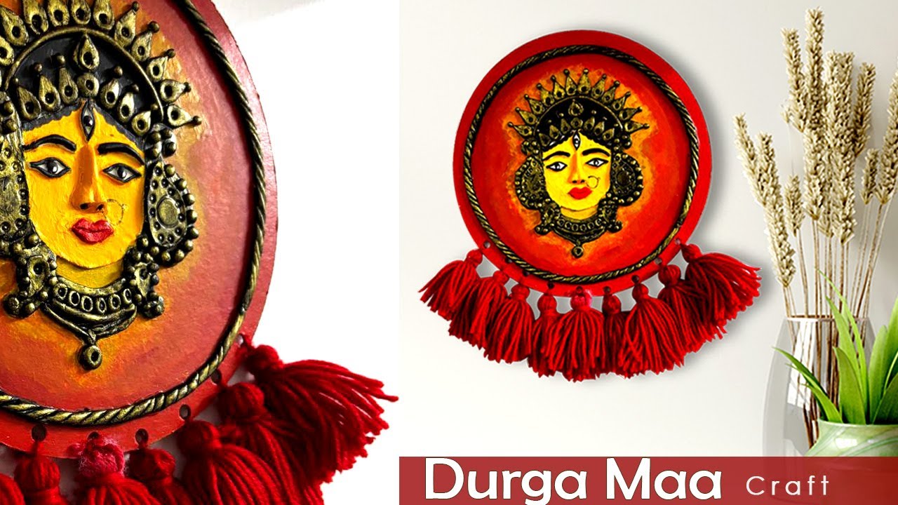 Dussehra craft ideas l Durga maa wall hanging l Navratri craft ideas ...