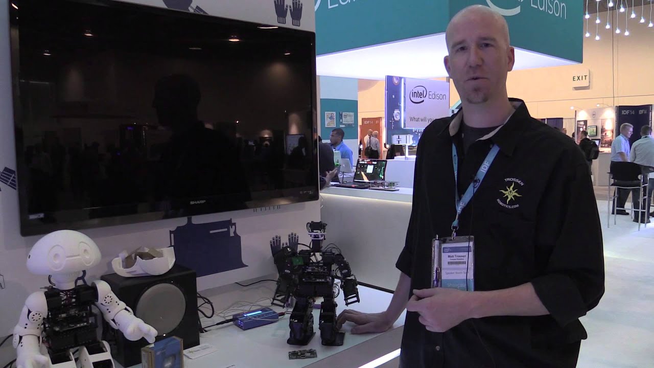 Jimmy the robot Intel Edison version at IDF 2014 [English] - YouTube
