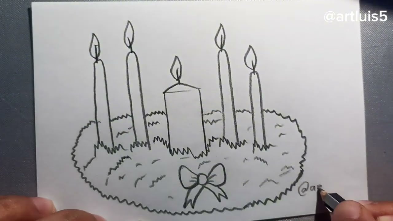 Advent Wreath Drawing For Kids