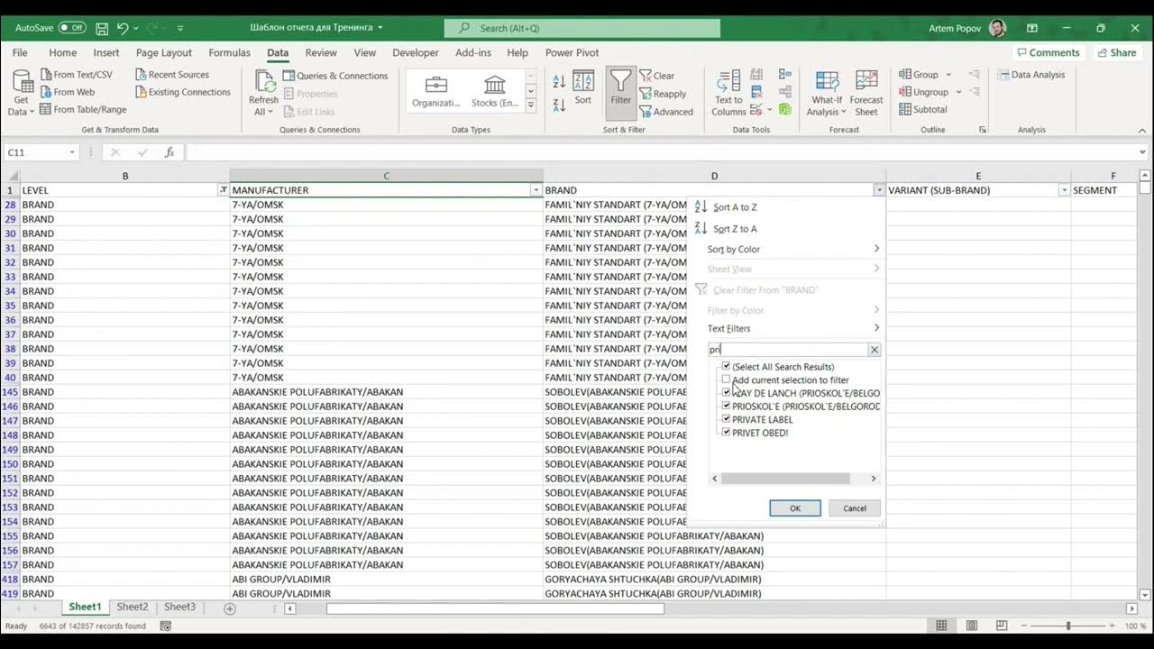 Pivot Table Training (Part 1) - YouTube