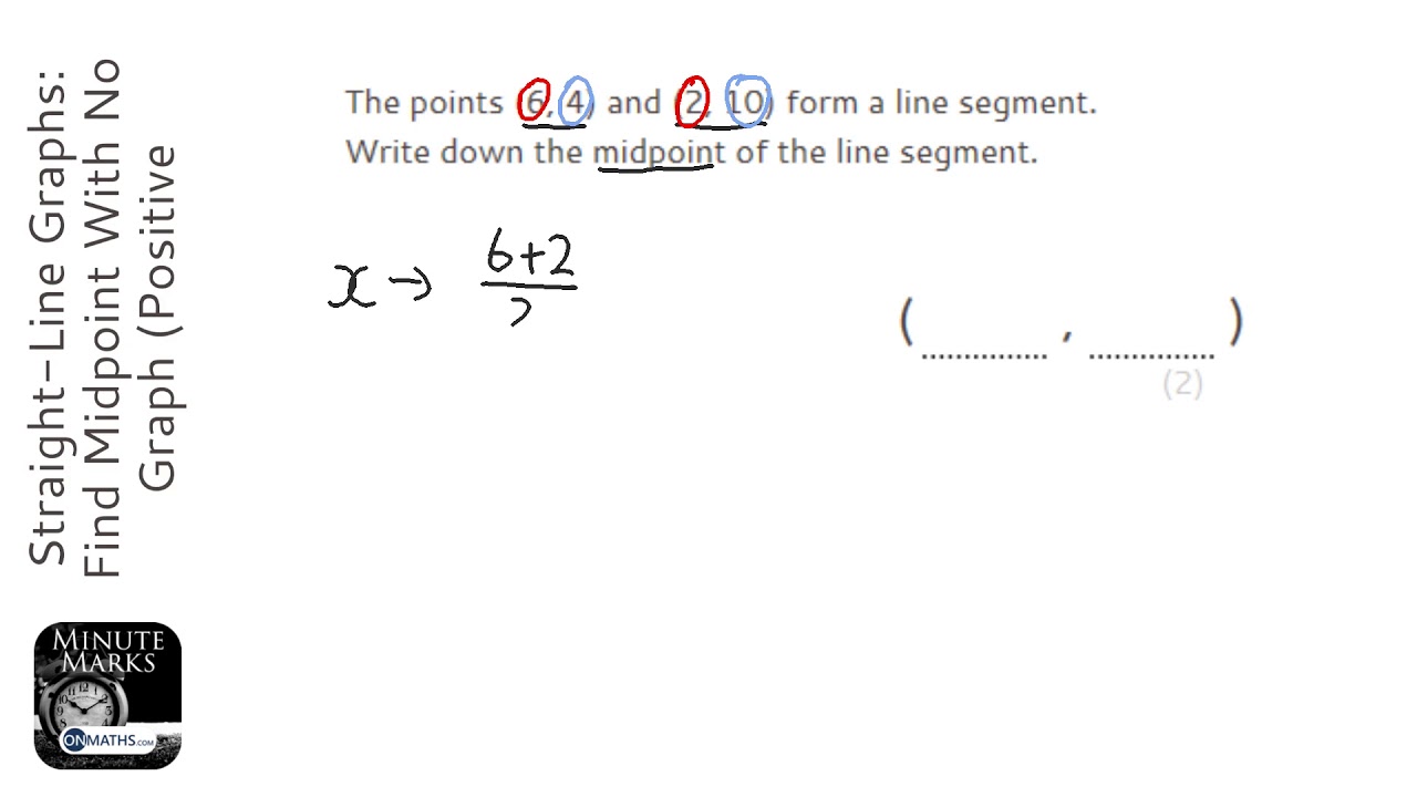 Straight-Line Graphs: Find Midpoint With No Graph (+ Decimal ...