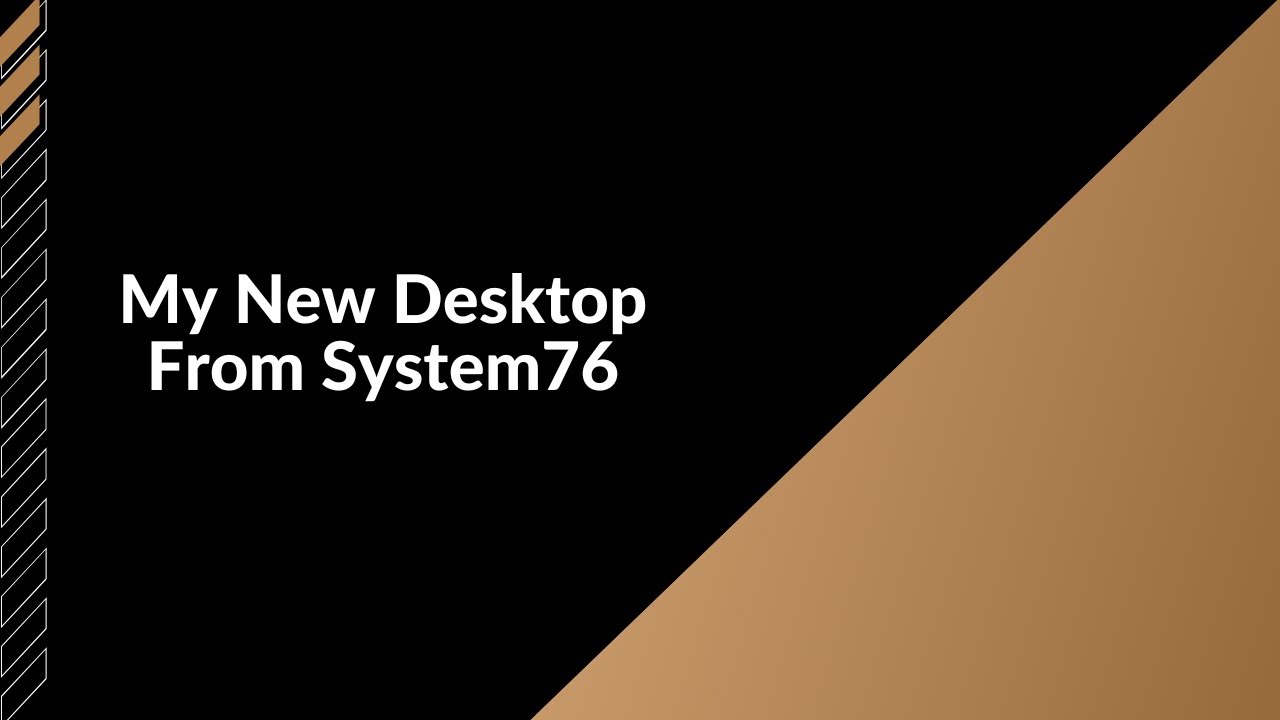 My New Thelio Desktop from System76 - YouTube