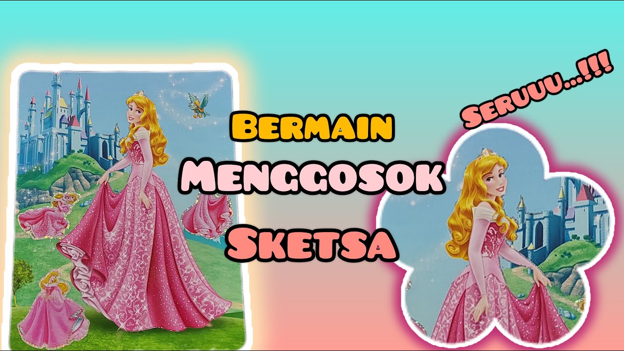 Mainan edukasi anak || Menggosok sketsa warna || part 1 - YouTube