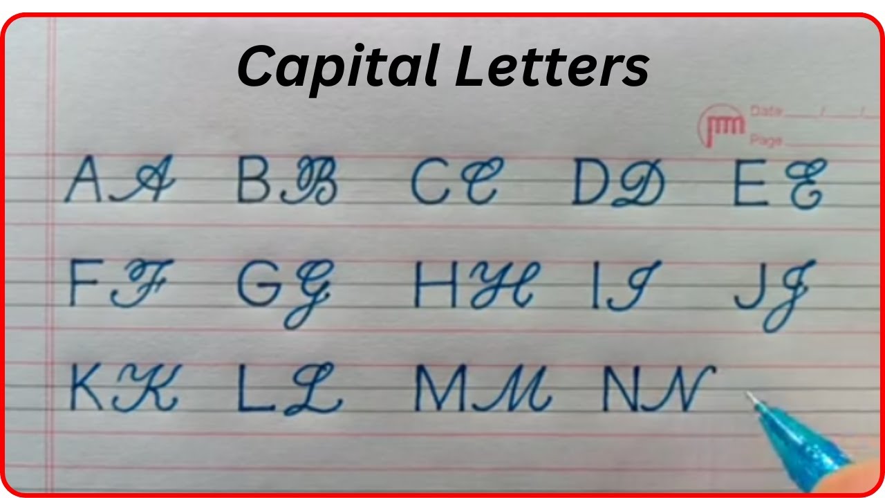 Capital letters - Cursive writing - Capital letters A to Z- ABCD - ABC ...