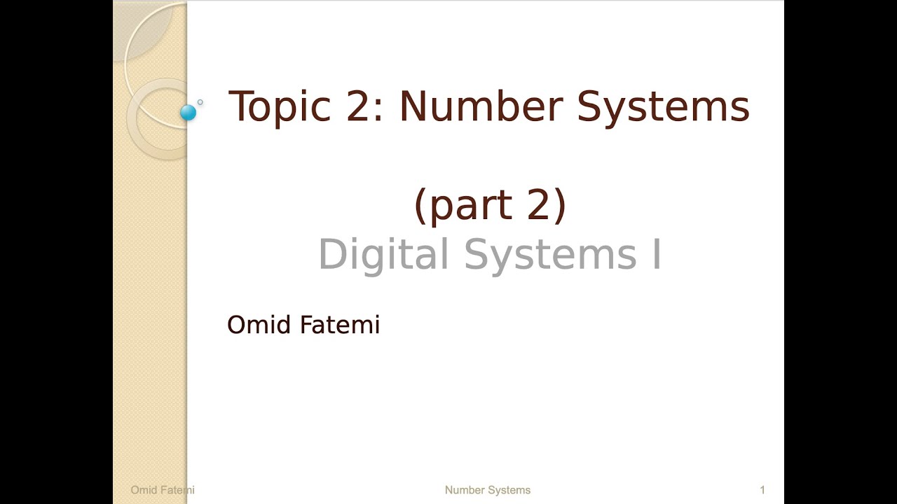 ITI 1100 Numbering System - Part 2 Numbering System - YouTube