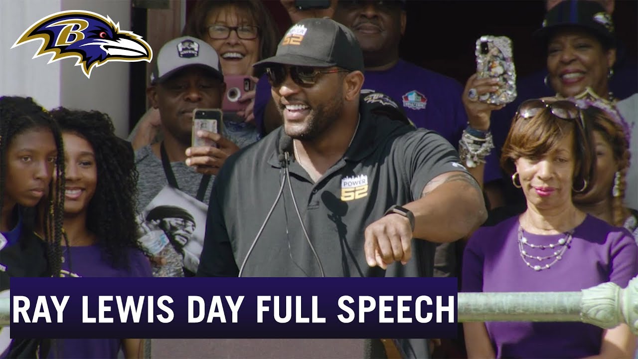 Ray Lewis Full Speech at His Baltimore Parade - YouTube