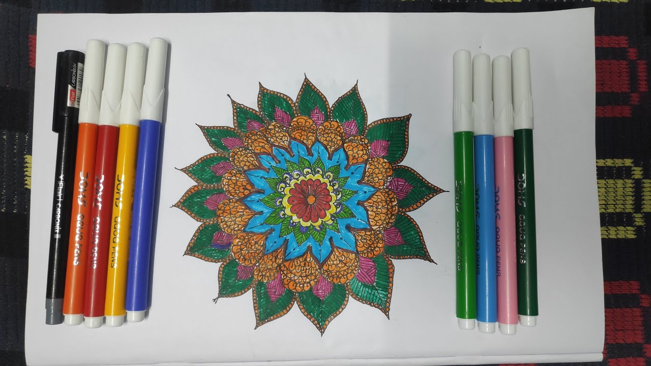 Simple Mandala Flower Easy Designs for Beginners | Arts of Vanitha ...