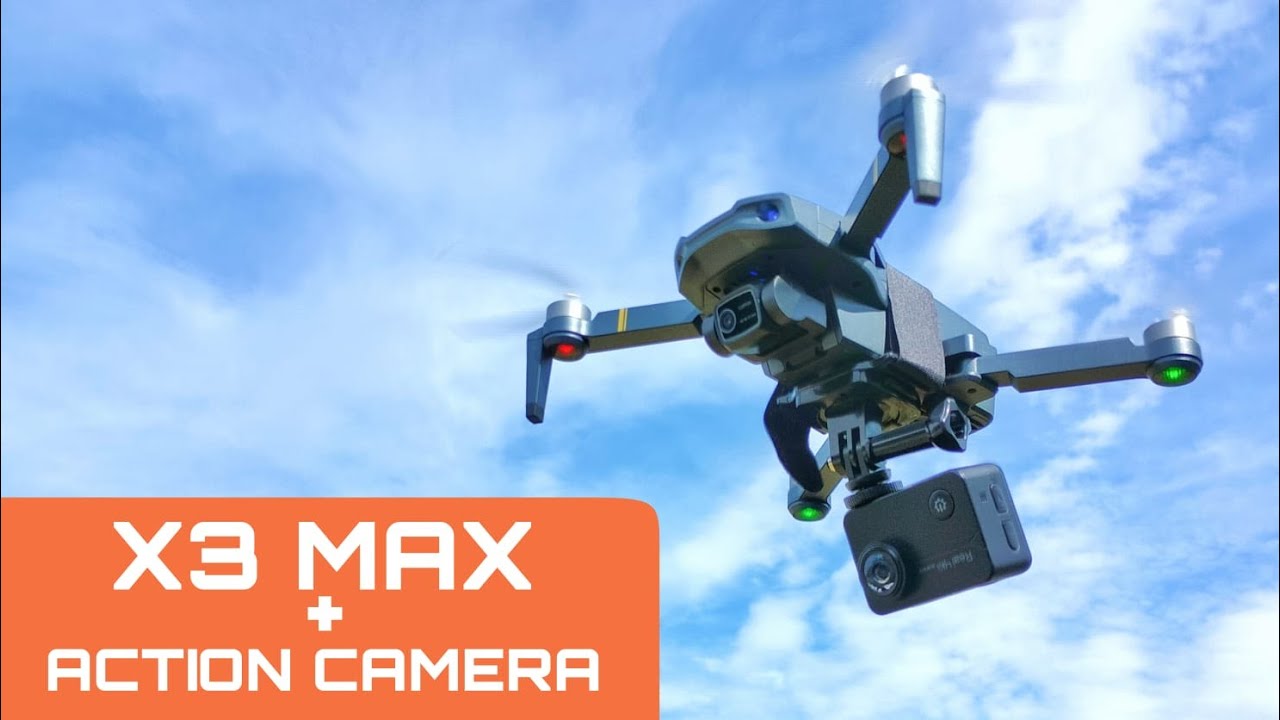 X3 MAX (X3 PRO) Drone 1,2 Jutaan GPS Brushless Test Angkat Action ...