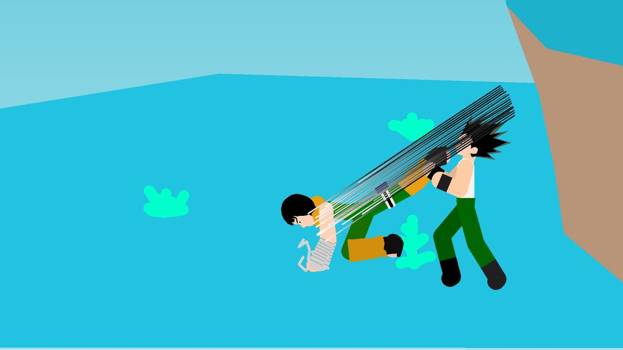 Rock Lee vs Gon freecuss (naruto/HXH) Stick nodes fight - YouTube