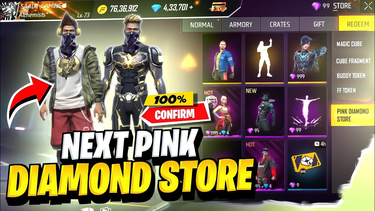 Time Limited Shop Event Free Fire | Pink Diamond Store Event | Free ...
