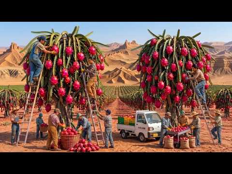 Dünyanın En Büyük Ejder Meyvesi Çiftliğinin İç Yüzü | Tam Hasat ve İşleme Süreci