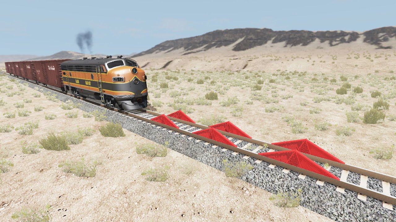 Trains Vs Speed Bumps Crashes 078 - BeamNG.Drive | BeamNG High Speed ...
