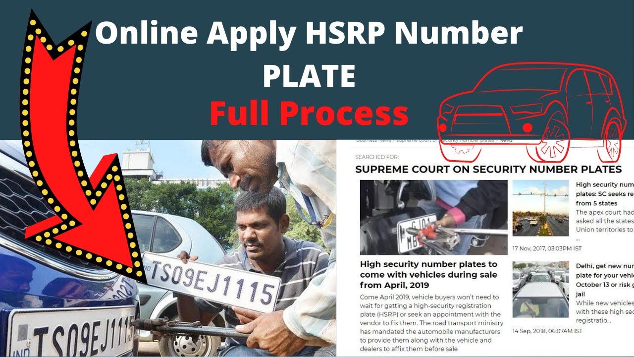 How To Apply HSRP Number Plate with Full Process👍 - YouTube