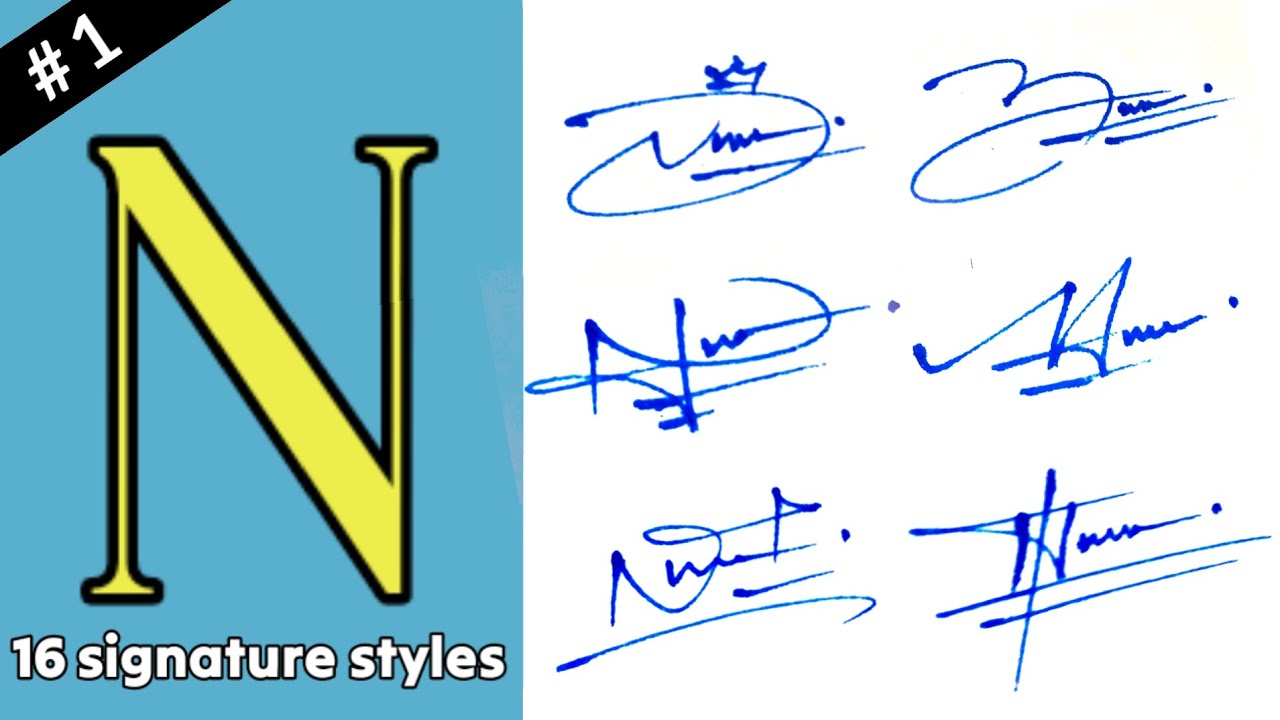 Letter N signature styles | stylish signature for letter N | N signature style | N stylish ...