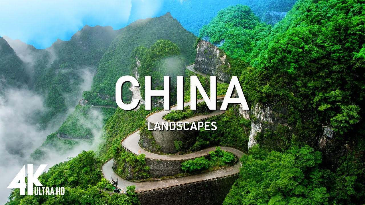 FLYING OVER CHINA (4K UHD) - Relaxing Music Along With Beautiful Nature ...