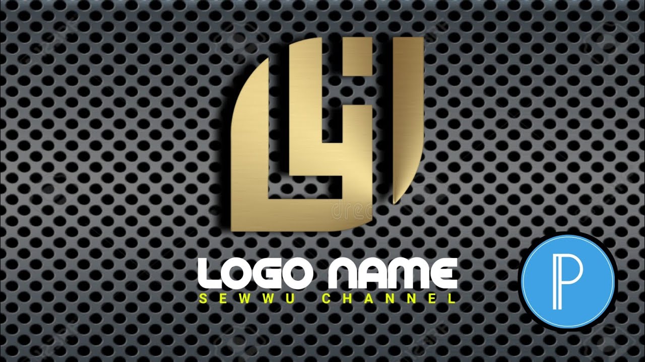 Cara buat logo monogram huruf LH dengan mudah di pixellab - YouTube
