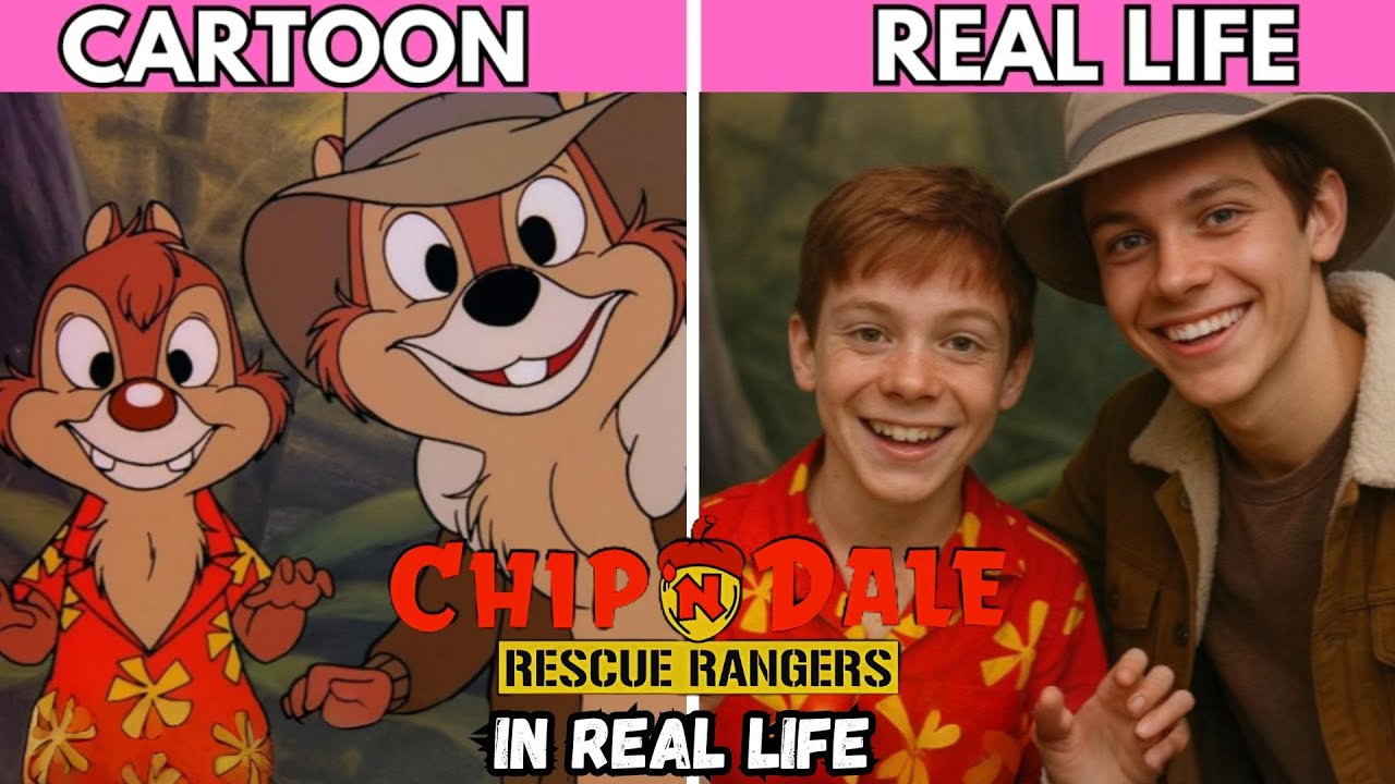 🐿Chip and Dale in REAL LIFE! (AI Transformation Comparison Disney ...