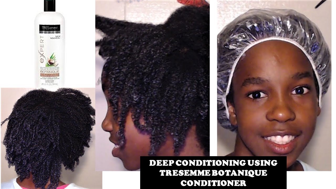 Deep Conditioning Baby-girl's Hair Using Tresemme Botanique Conditioner ...