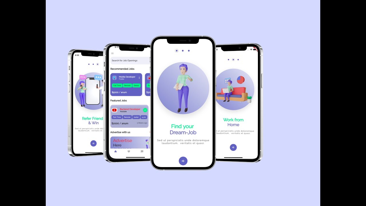 Job App - Flutter UI Pt 2 - Speed Code - YouTube