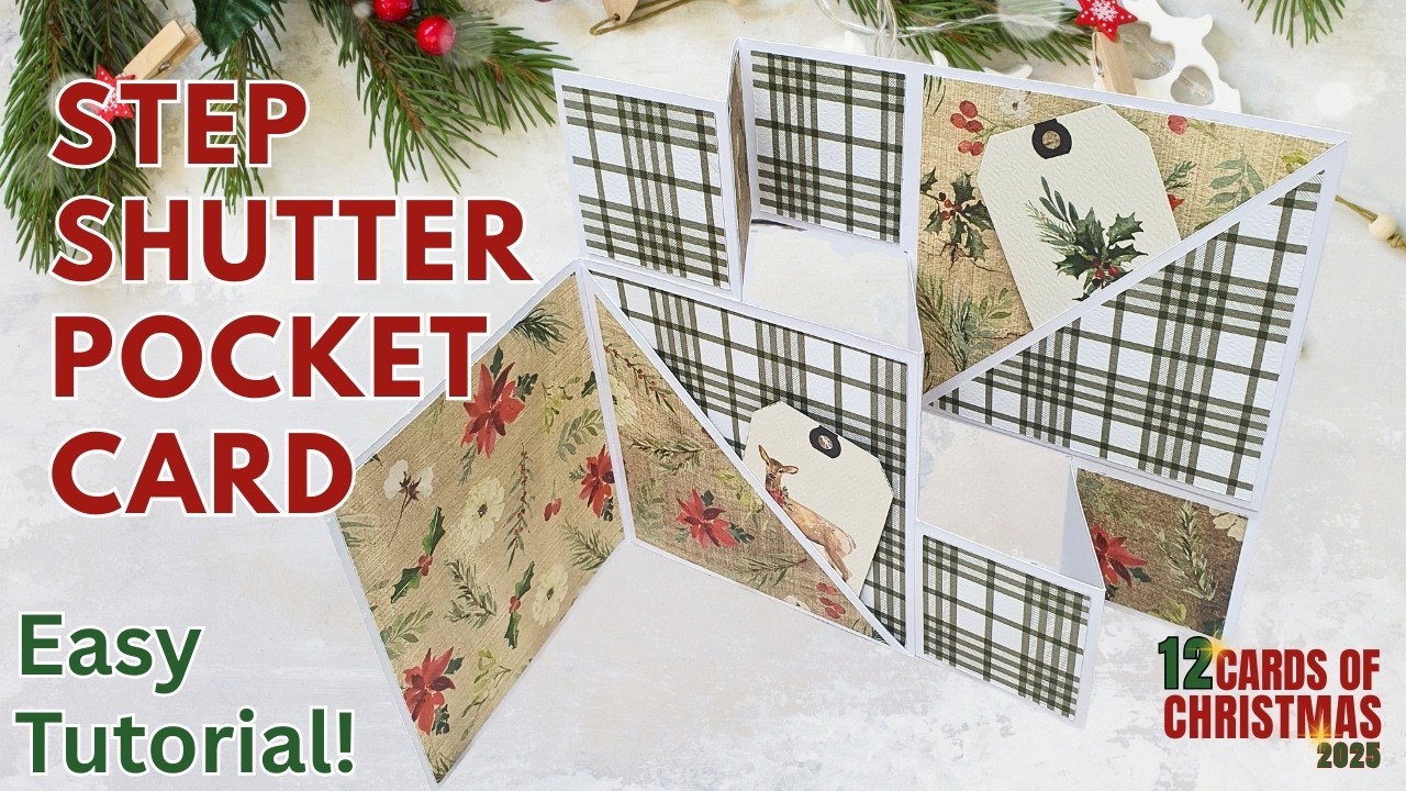 Step Shutter Pocket Card l Easy Christmas card Ideas l Christmas Fun ...