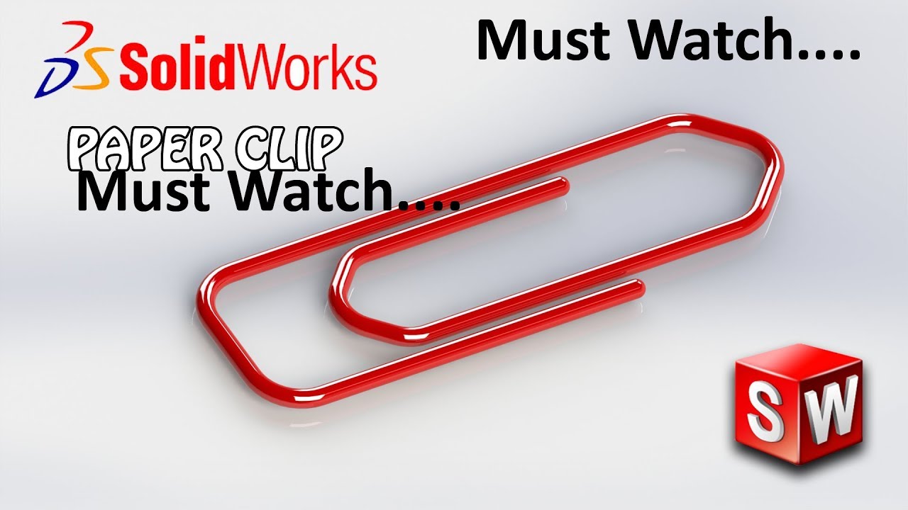 Solidworks Tutorial 42 | Paper Clip (by Sweep Feature) | Solidwork | in ...