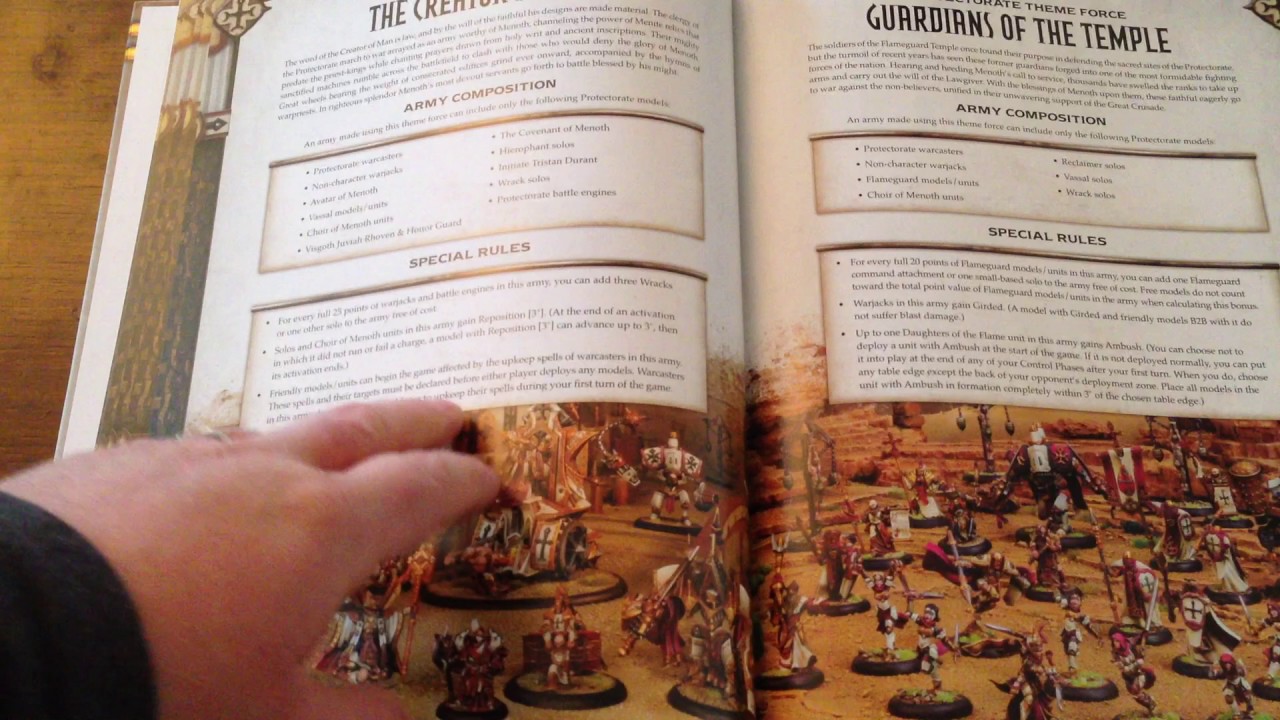 protectorate of menoth army book review - YouTube