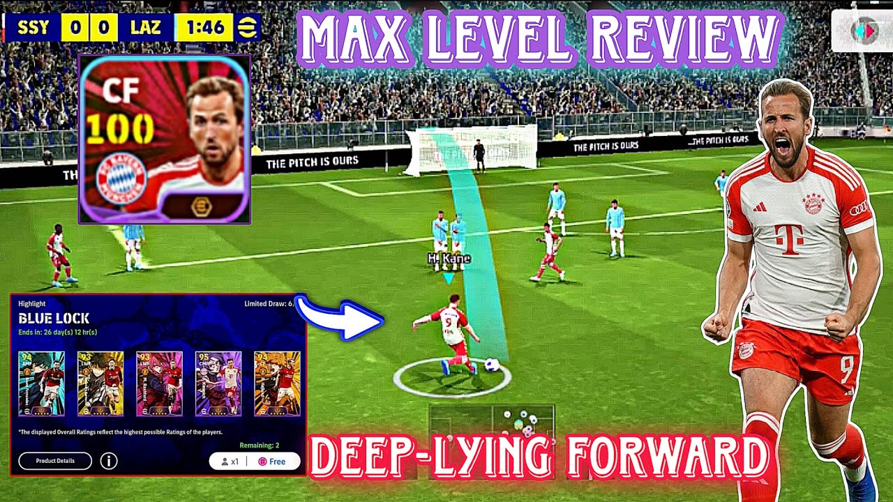 Free Booster 100 Rated Harry Kane Max Level |eFootball 2024 Blue Lock ...