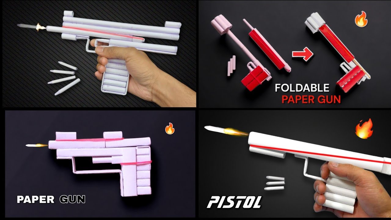 Easy Paper Guns That's Shoot Paper Bullets | पेपर से गन बनाए । - YouTube