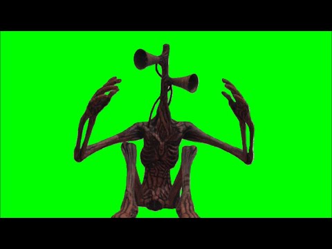 Green Screen Siren Head doing sit-ups video effects