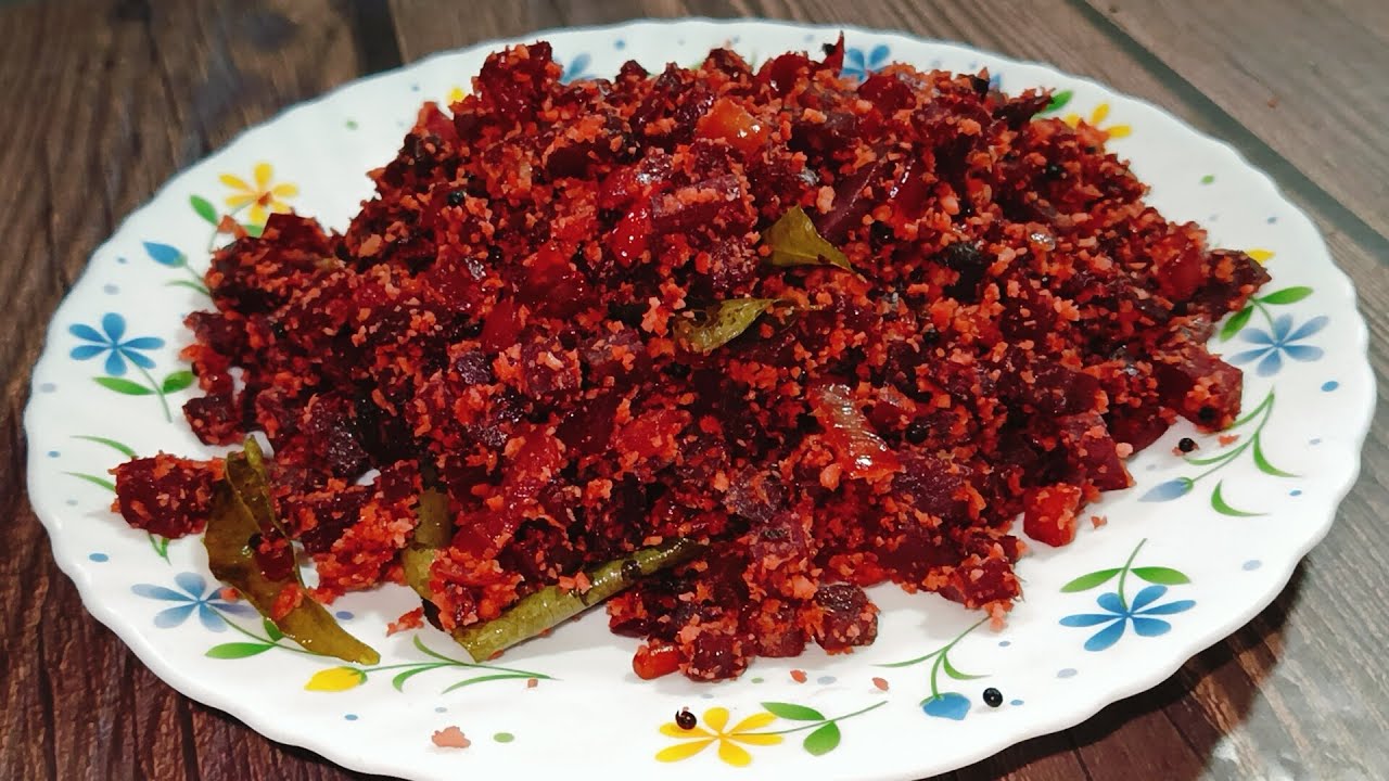 Special Beetroot thoran/Tasty Kerala beetroot thoran/side dish recipe ...