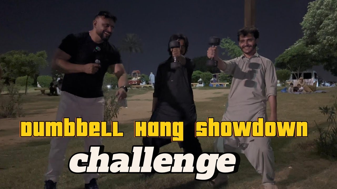 Dumbbell hang showdown challenge#funny #gymworkout #motivation # ...
