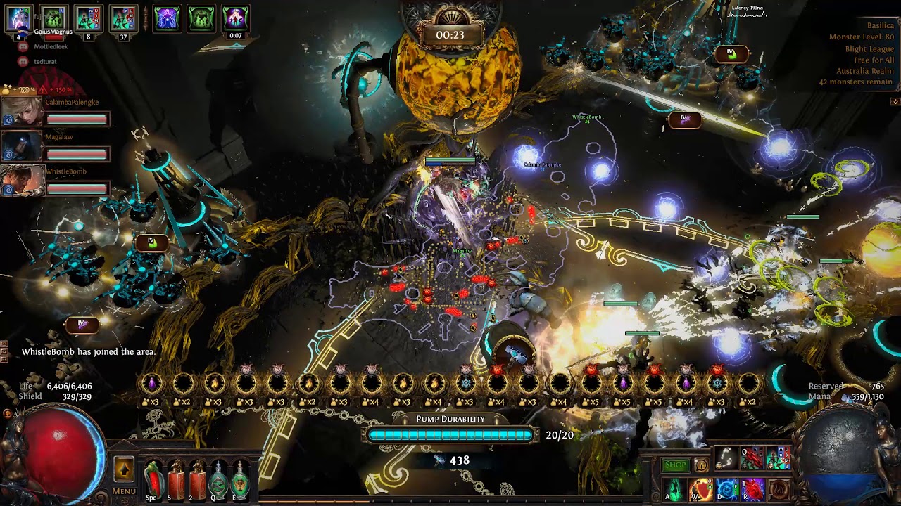 Path of Exile Blight Spectre Witch T13 Basilica Blighted Map Run w ...
