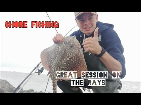 Shore fishing - Ray fishing mostyn with great success! - YouTube